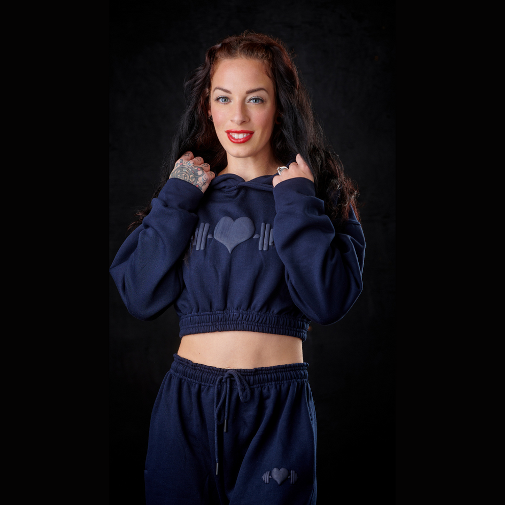 Puff Logo Crop Hoodie (Blueberry Topping) – Dirty Candy Sportswear